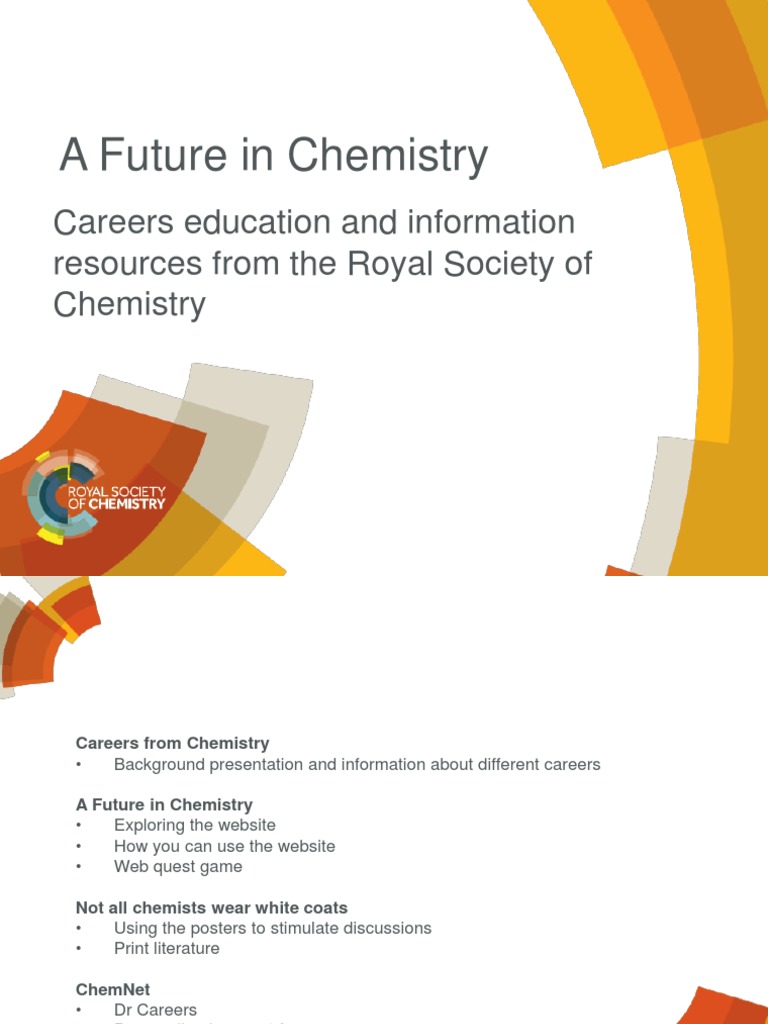 A Future in Chemistry: Careers Education and Information Resources From ...