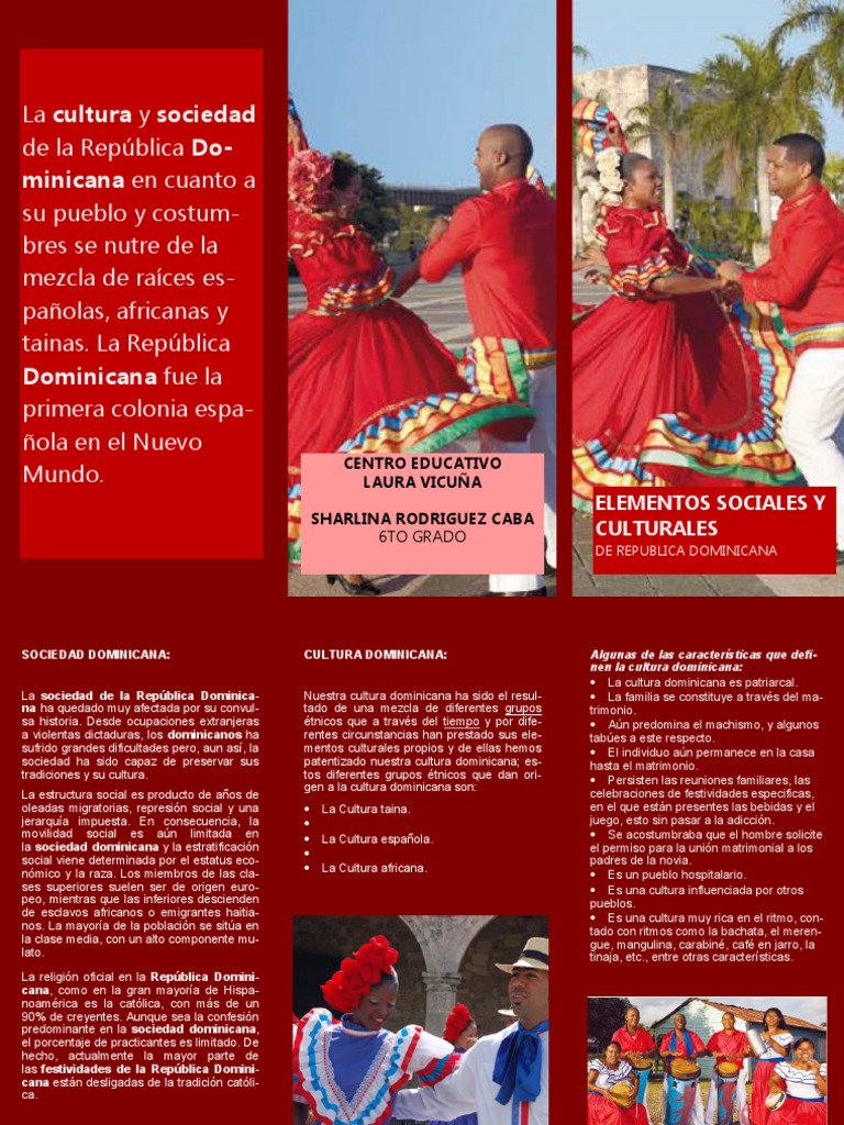 Elementos Culturales de la República Dominicana | PDF | República ...