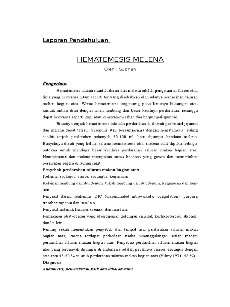 Hematemesis Melena 134. | PDF