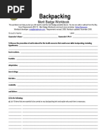 Camping Merit Badge Workbook | PDF | Backpacking (Wilderness) | Boy ...