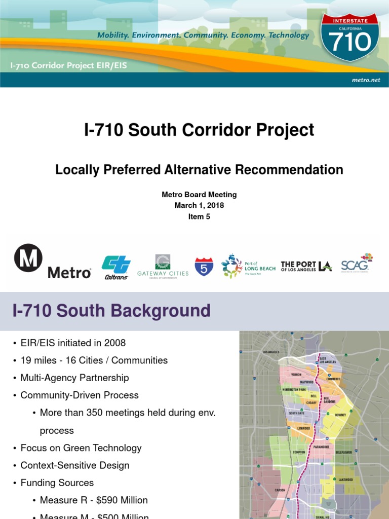 Presentation On 710 Corridor Project | PDF | Air Pollution | Truck