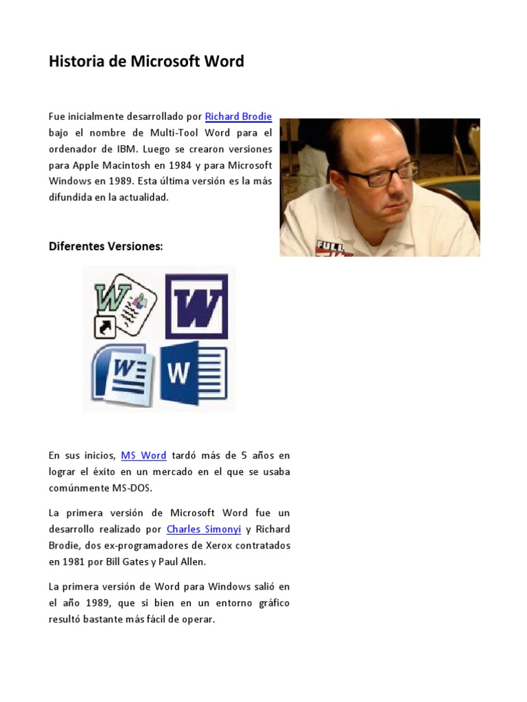 Historia de Microsoft Word | PDF | Juegos y actividades | Arte
