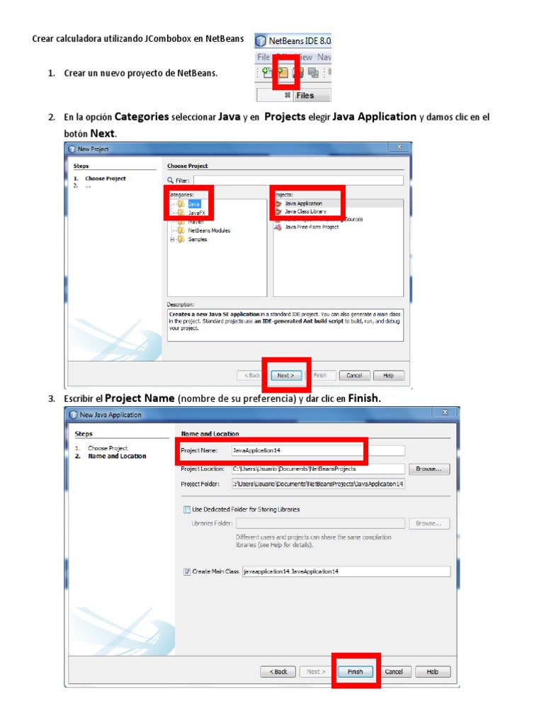 Calculadora JComboBox | PDF | Java (lenguaje de programación) | Point and Click