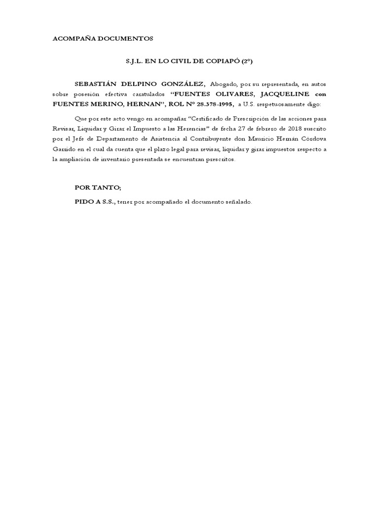 Acompaña Documentos | PDF | Derecho