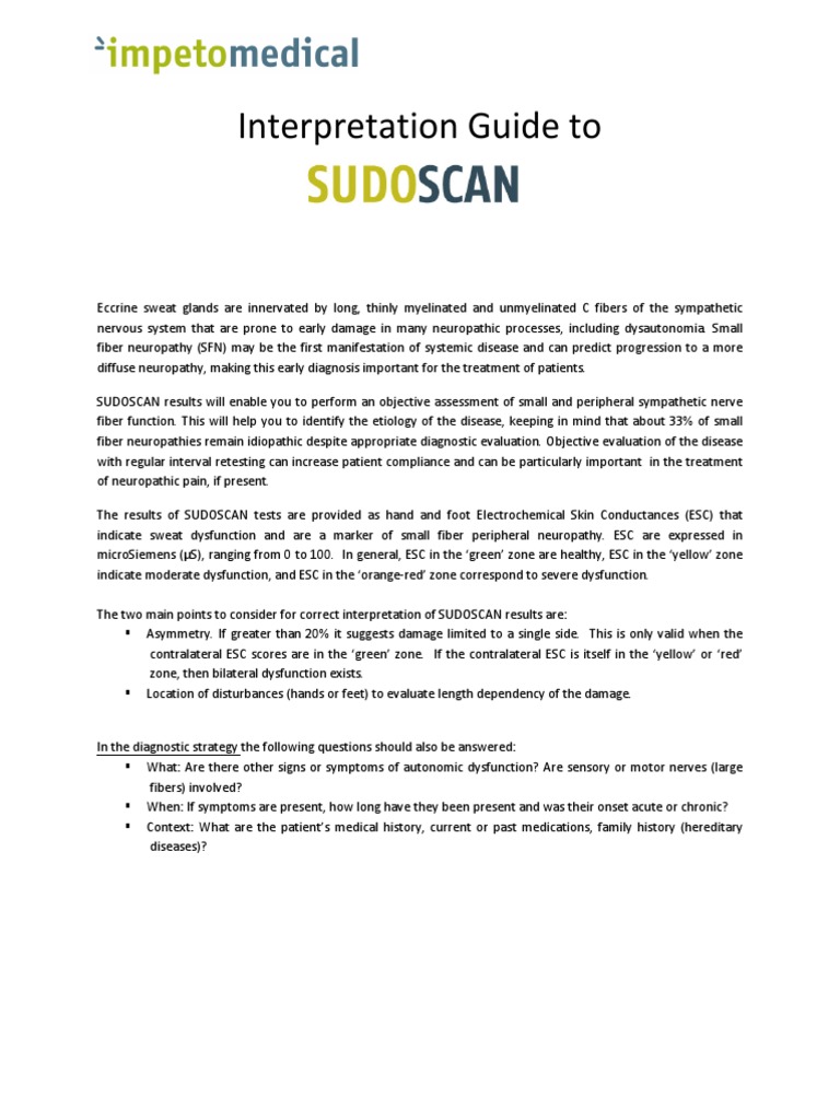 A Guide To Sudoscan New | Download Free PDF | Peripheral Neuropathy ...