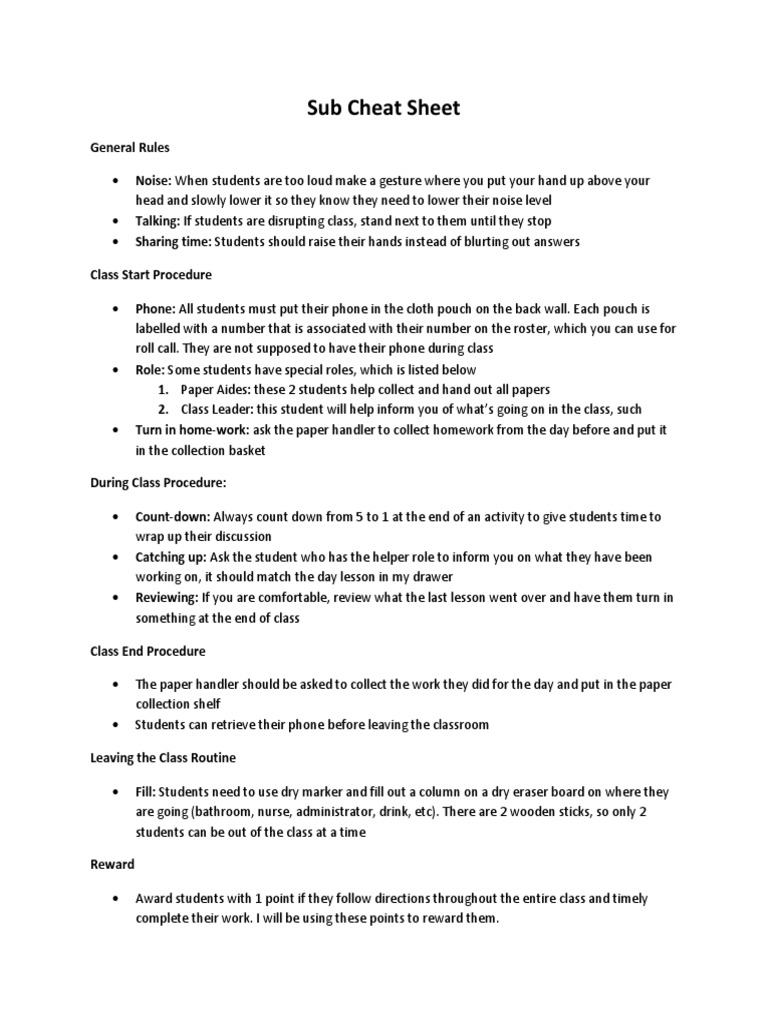 Sub Cheatsheet | PDF