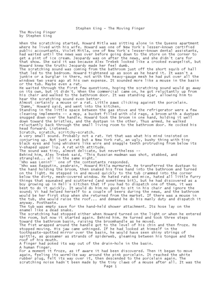 The Moving Finger PDF | PDF