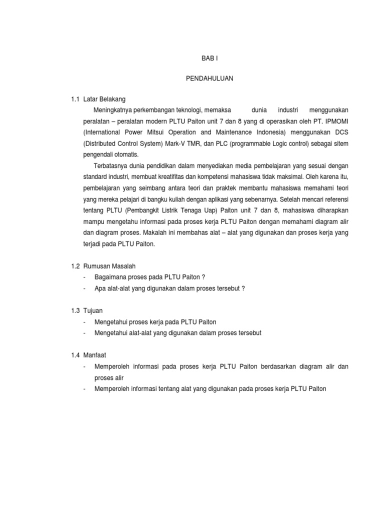 Microsoft Word PLTU Paiton Kel 4 PDF | PDF