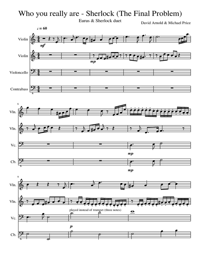 Sherlock Eurus Violin Duet | PDF | Bbc Television Programmes | British ...