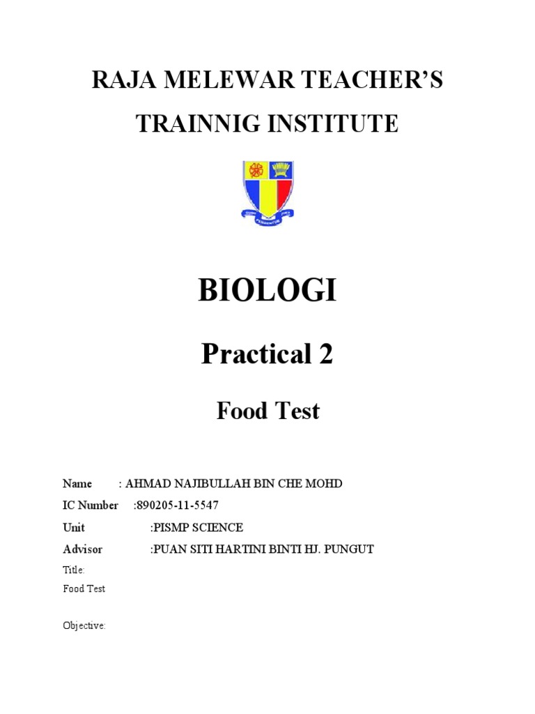 Practical 2 Bio | PDF | Diet & Nutrition | Juice