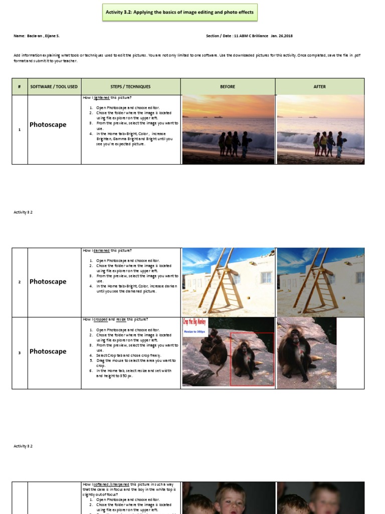 Image Manipulation Edited | PDF | Media Technology | Areas Of Computer ...