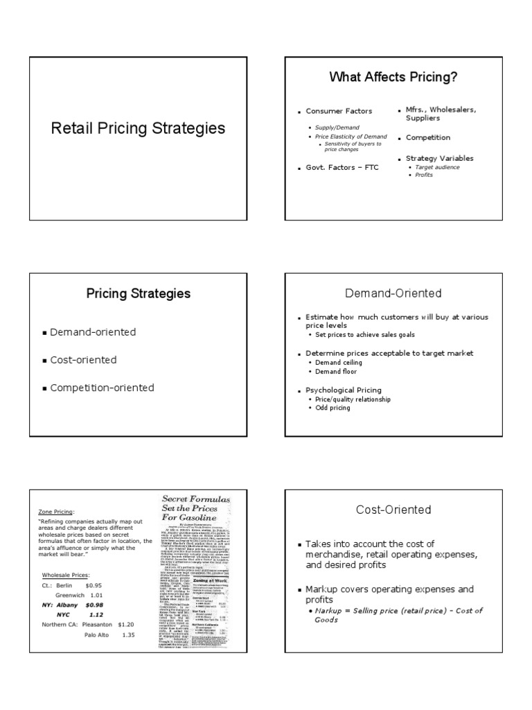 Retail Pricing Strategies | PDF | Pricing | Retail