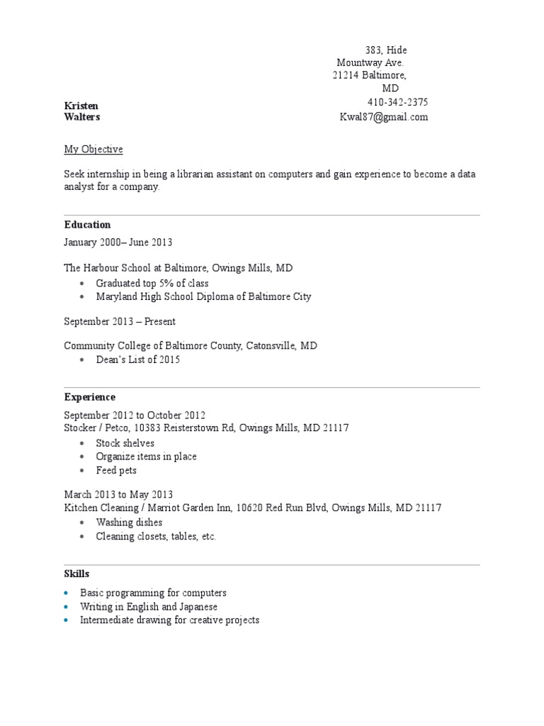 Walters Resume Final | PDF