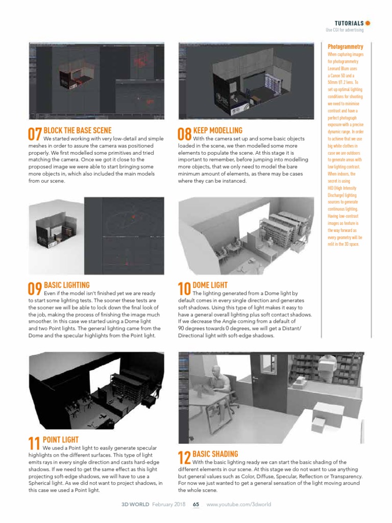 CGI for advertising tutorials - Photogrammetry lighting and shading ...