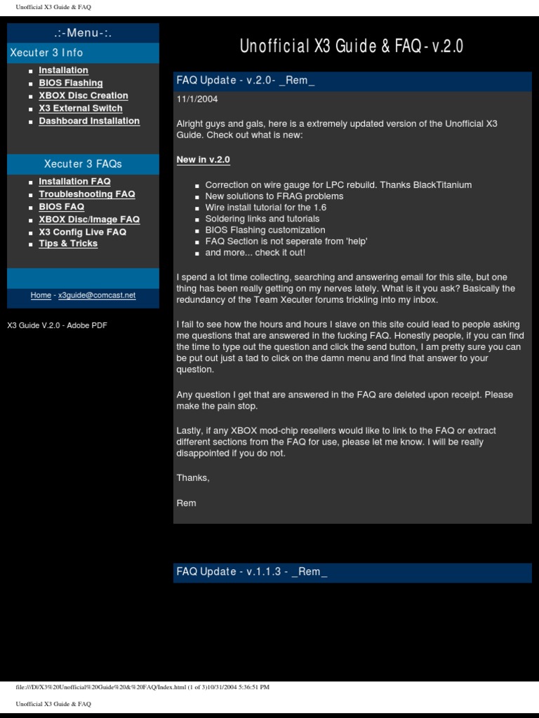 X3 Guide and FAQ V 2 0 | PDF | Bios | Computer Data Storage