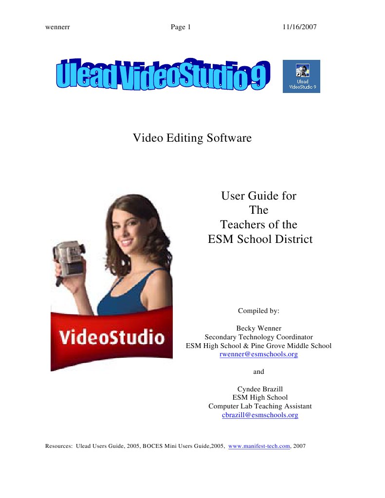 A Guide to Using Ulead Video Studio 9: An Introduction to the Video ...