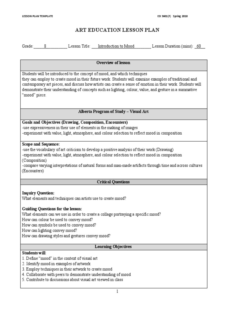 Kara and Arnaud - Micro Teach Lesson Plan | PDF | Composition (Visual ...