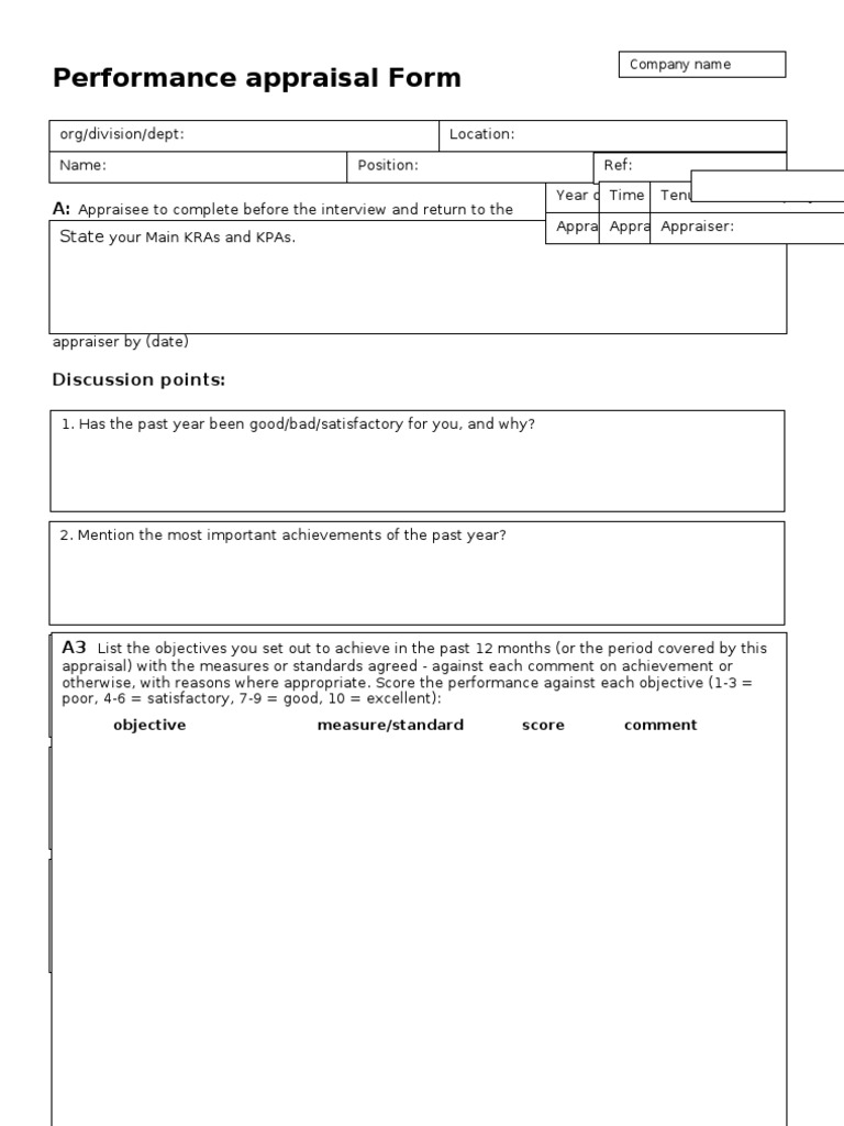 Appraisal Form | PDF | Real Estate Appraisal | Leadership