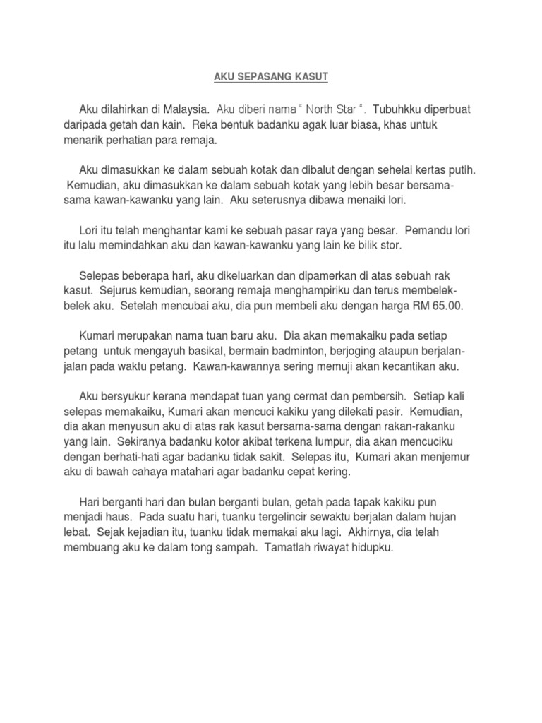 Aku Sepasang Kasut Pdf