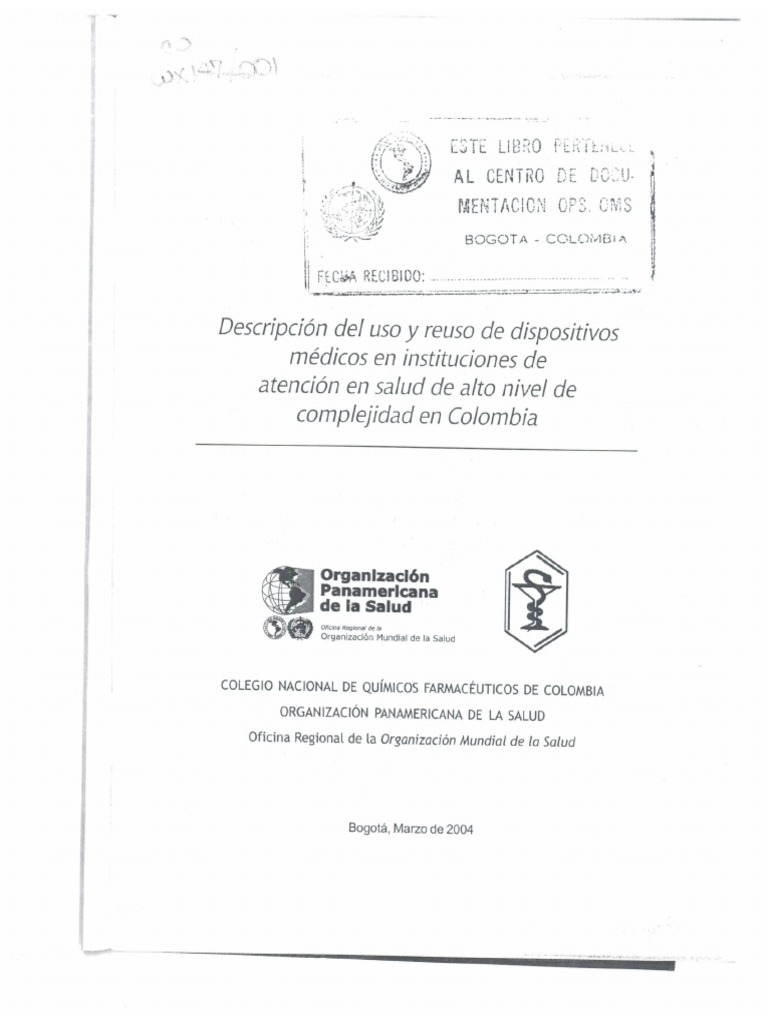 Uso y Reúso de Dispositivos Médicos | PDF