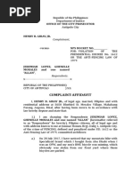 Carnapping Complaint Affidavit Sample | PDF | Affidavit | Common Law