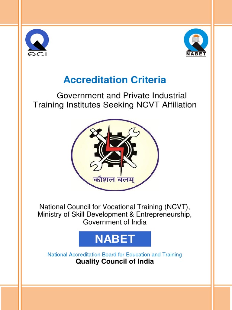 NCVT Accreditation Guidelines for ITIs | PDF | Vocational Education ...