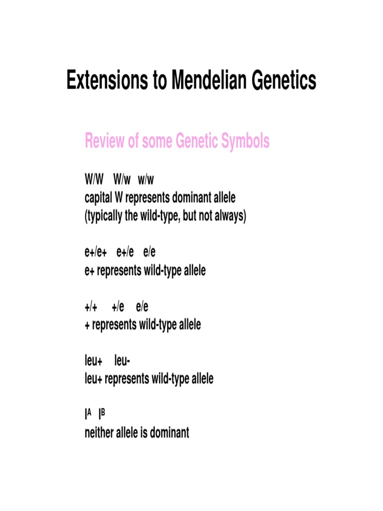 An In-Depth Exploration of Genetic Concepts Beyond Simple Mendelian ...