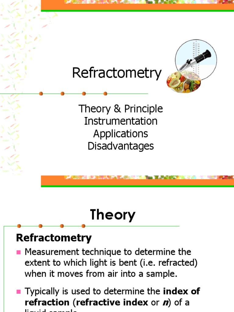 Refractometry | PDF | Refractive Index | Refraction