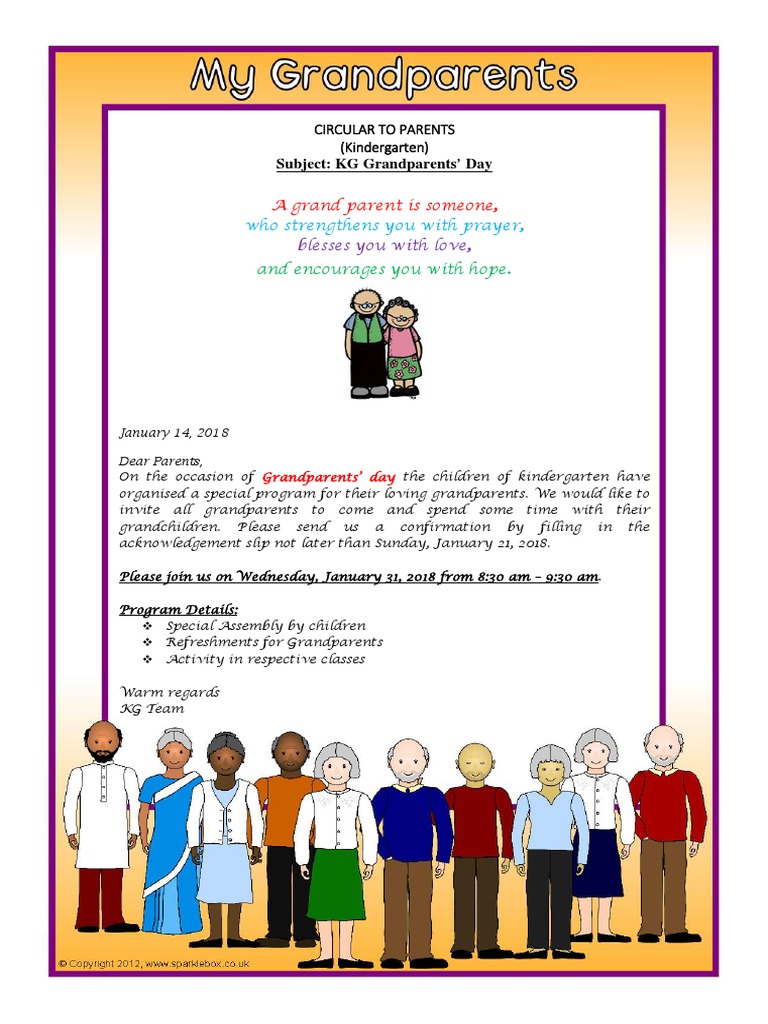 A Celebration of Grandparents: KG Grandparents' Day Program Invites the ...