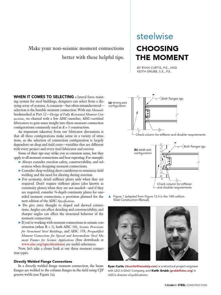 Steelwise - Moment Connections | PDF | Structural Steel | Beam (Structure)