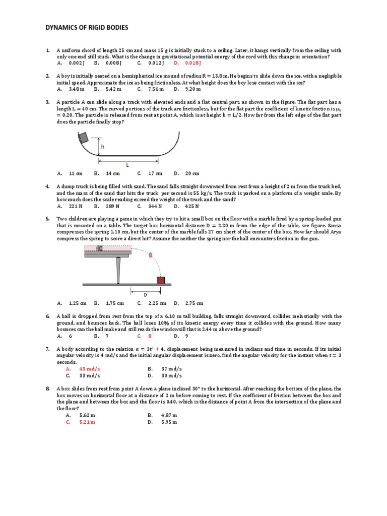 Dynamics | PDF | Mass | Potential Energy