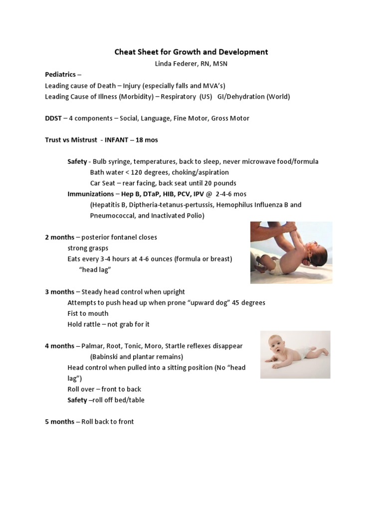 Cheat Sheet - Growth and Development | Download Free PDF | Wellness ...