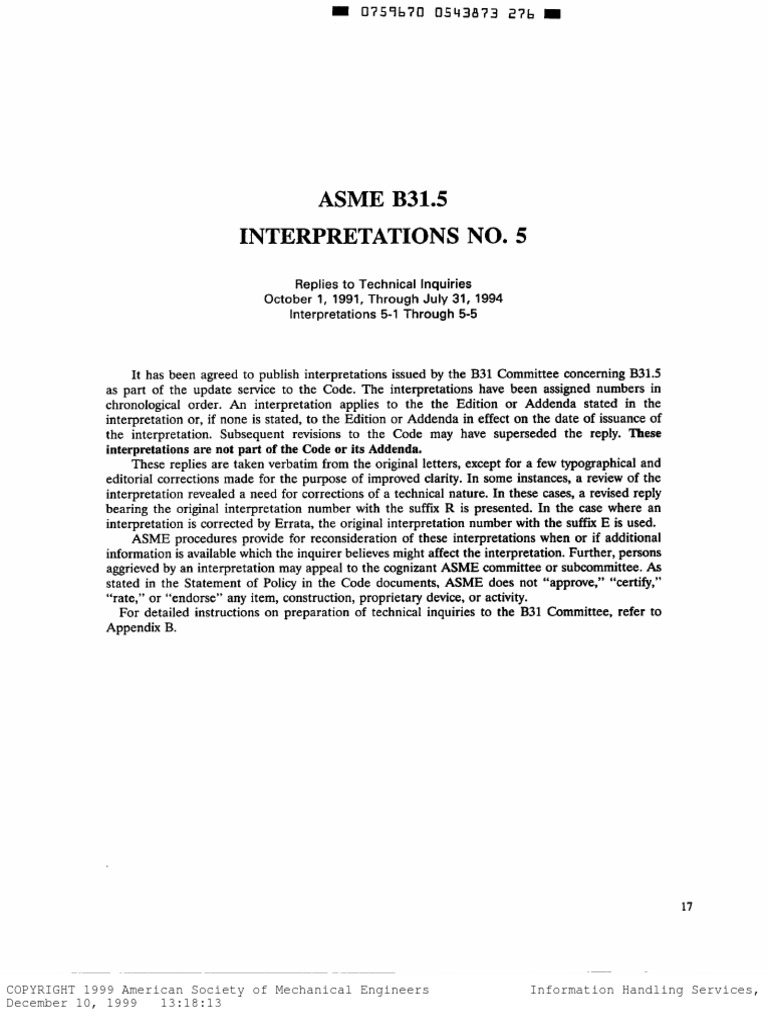 Asme B31.5 Inter5 PDF | PDF