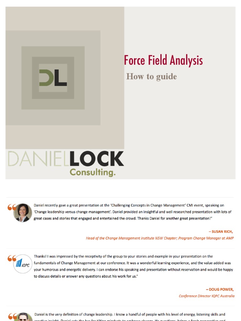 Force Field Analysis How To Guide | PDF | Force | Emergence