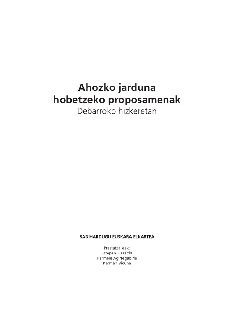 Ahozko Jarduna | PDF