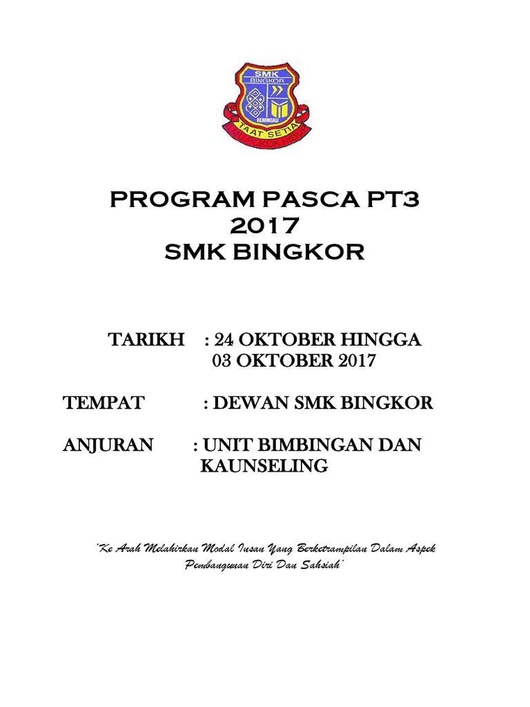 Kertas Kerja Pasca Pt3 | PDF