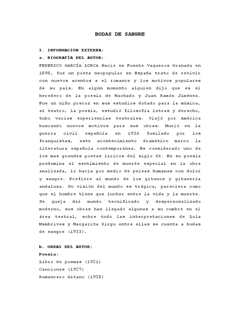 Bodas de Sangre 01 | PDF