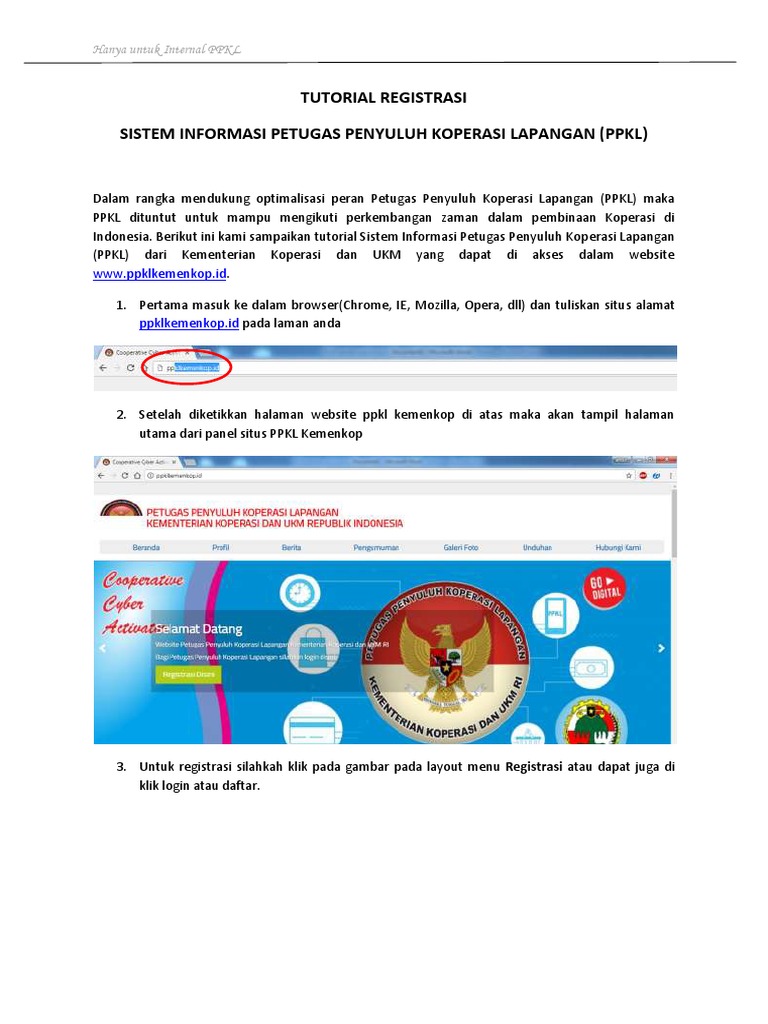 Tutorial Registrasi Aplikasi PPKL | PDF