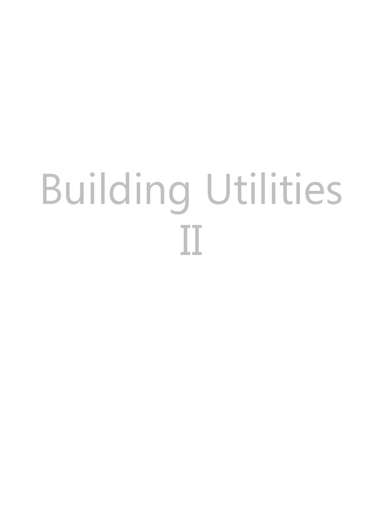 Building Utilities | PDF