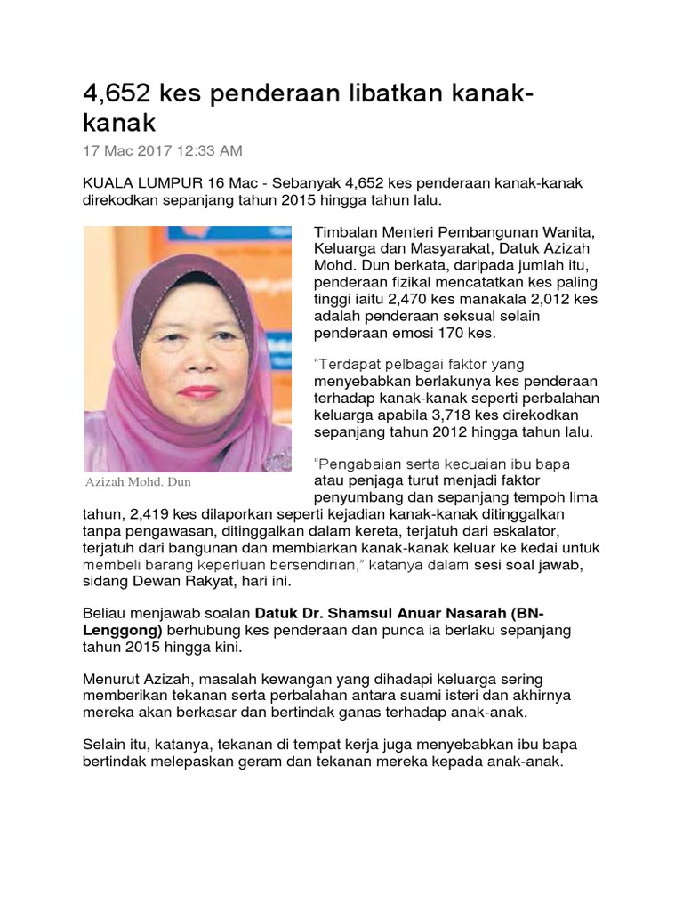 Utusan Statistik Penderaan | PDF