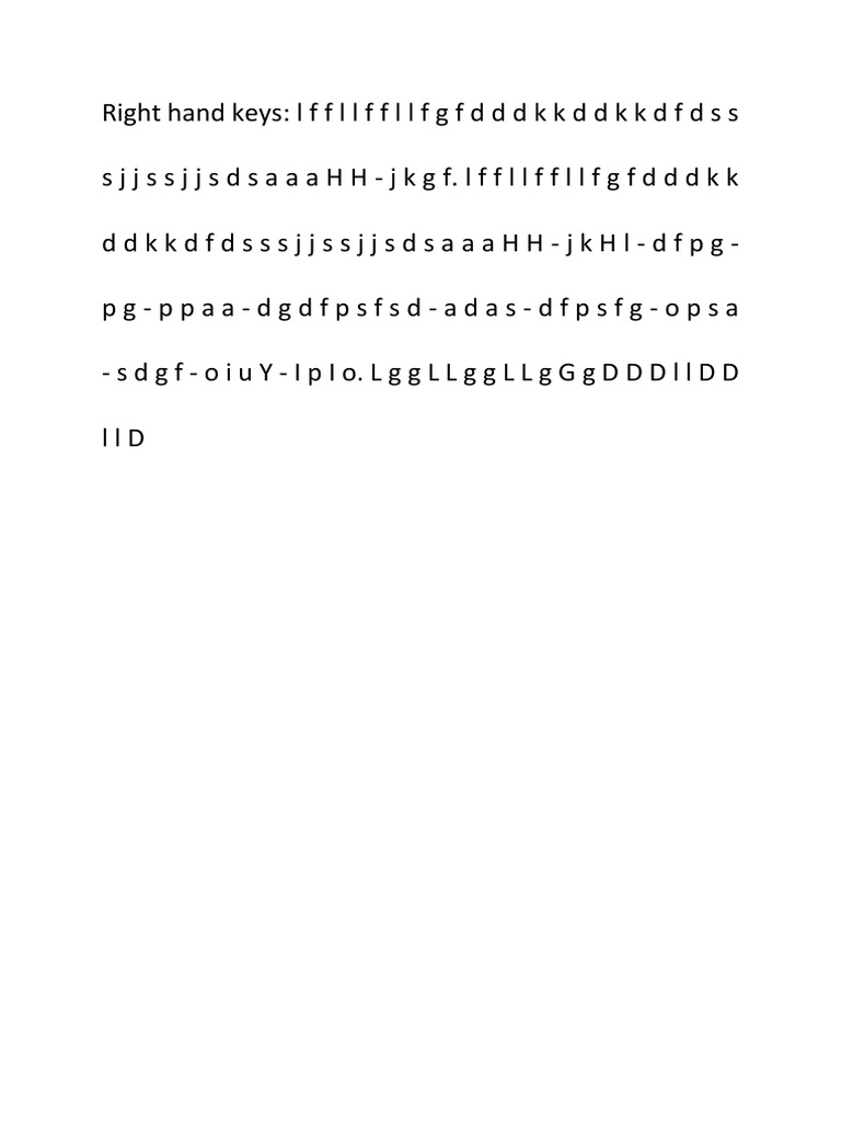 Right Hand Keys | PDF