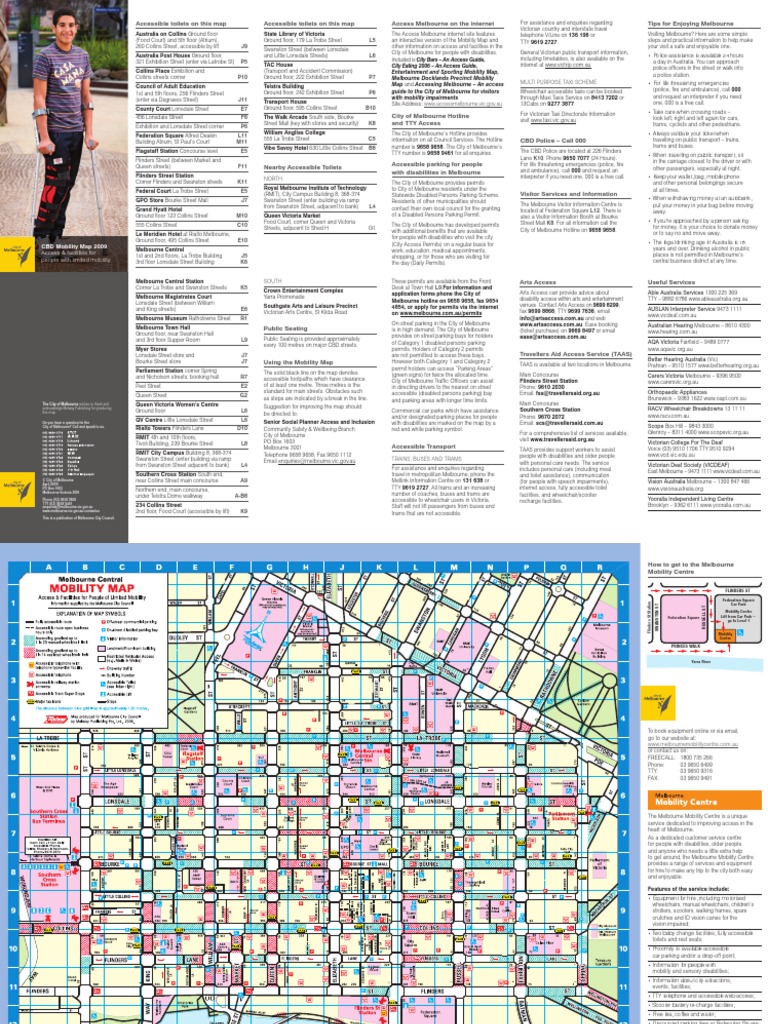CBD Mobmap (F) | PDF | Melbourne | Accessibility