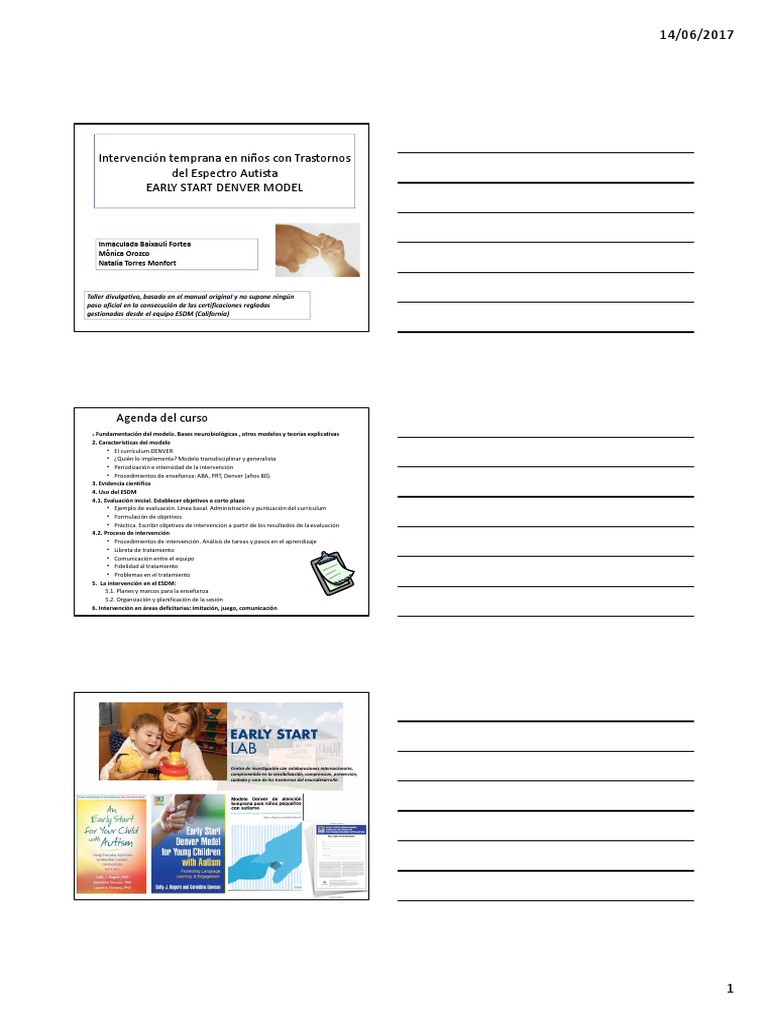 Esdm Denver Colcv2017 PDF | PDF | Autismo | Las emociones