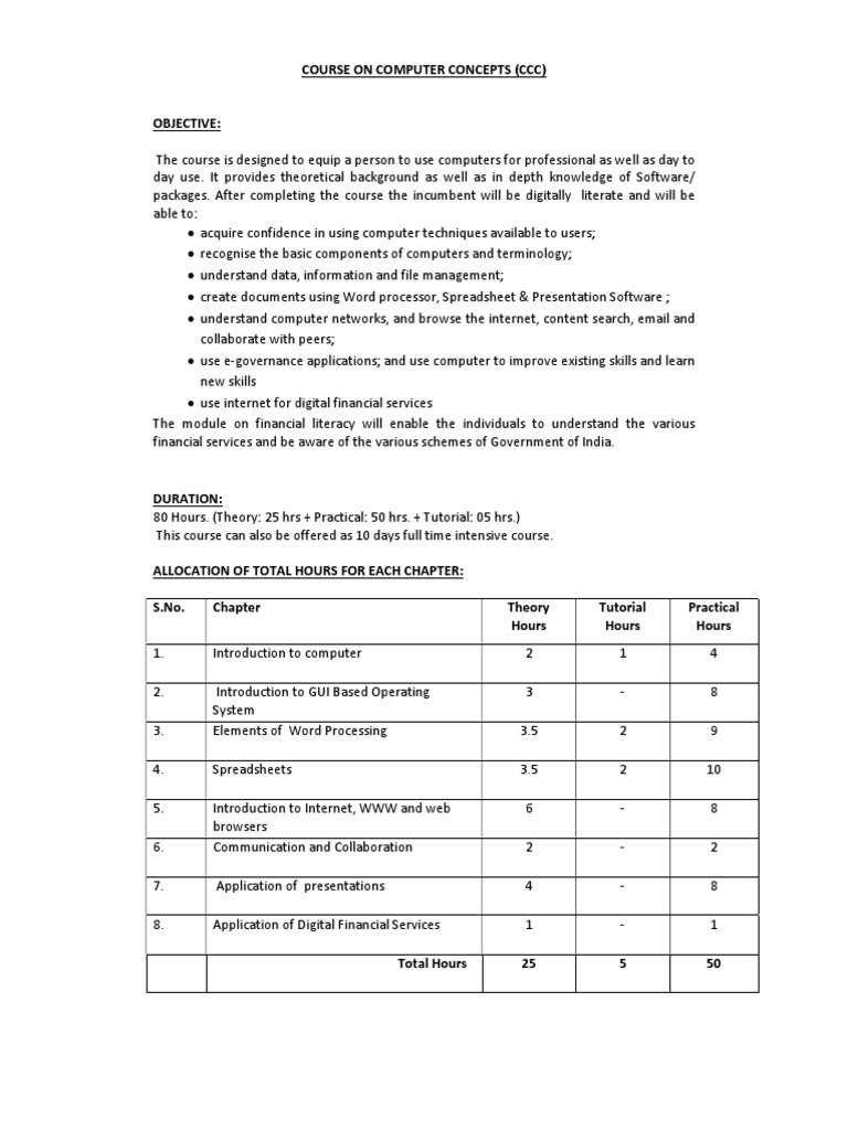 CCC PDF | PDF | Operating System | Word Processor