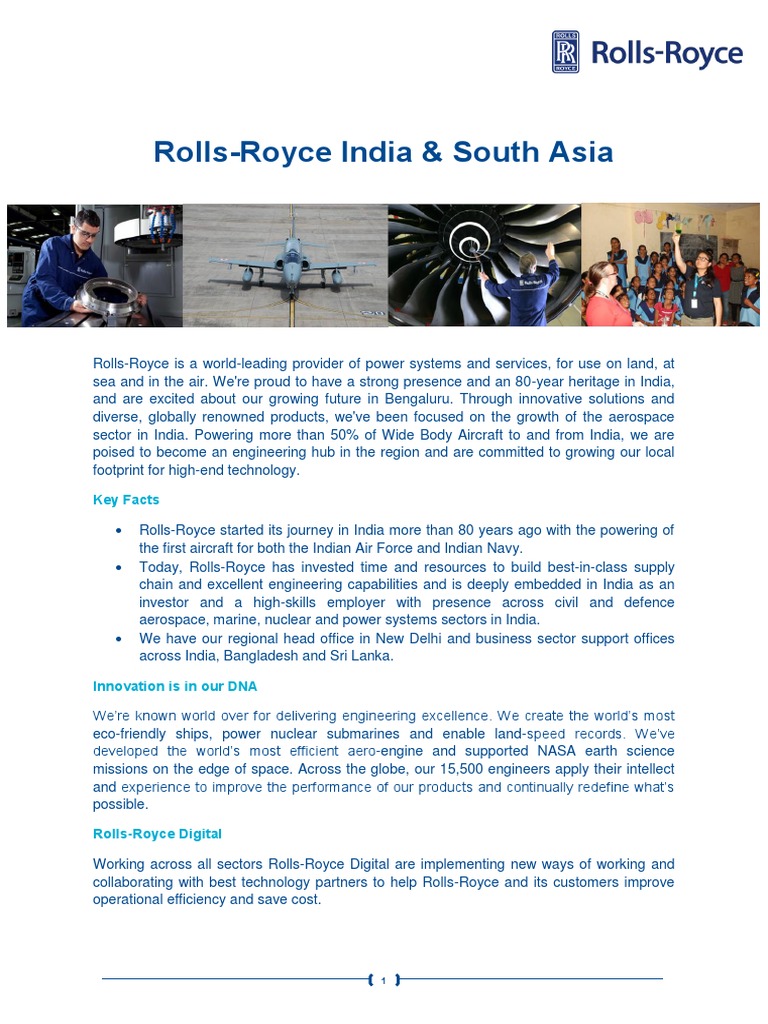 Rolls-Royce India Presence & Commitment to STEM Education | PDF ...
