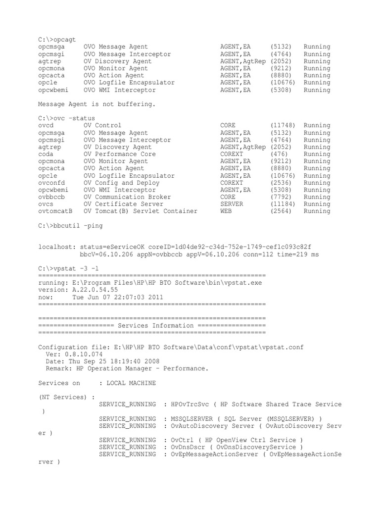 List of Patches Installed on an HP Operations Manager System | PDF ...