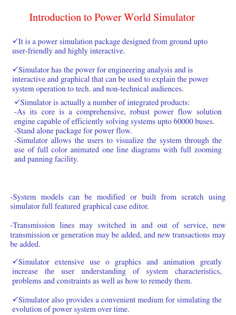 Introduction To Power World Simulator | PDF | Simulation | Html