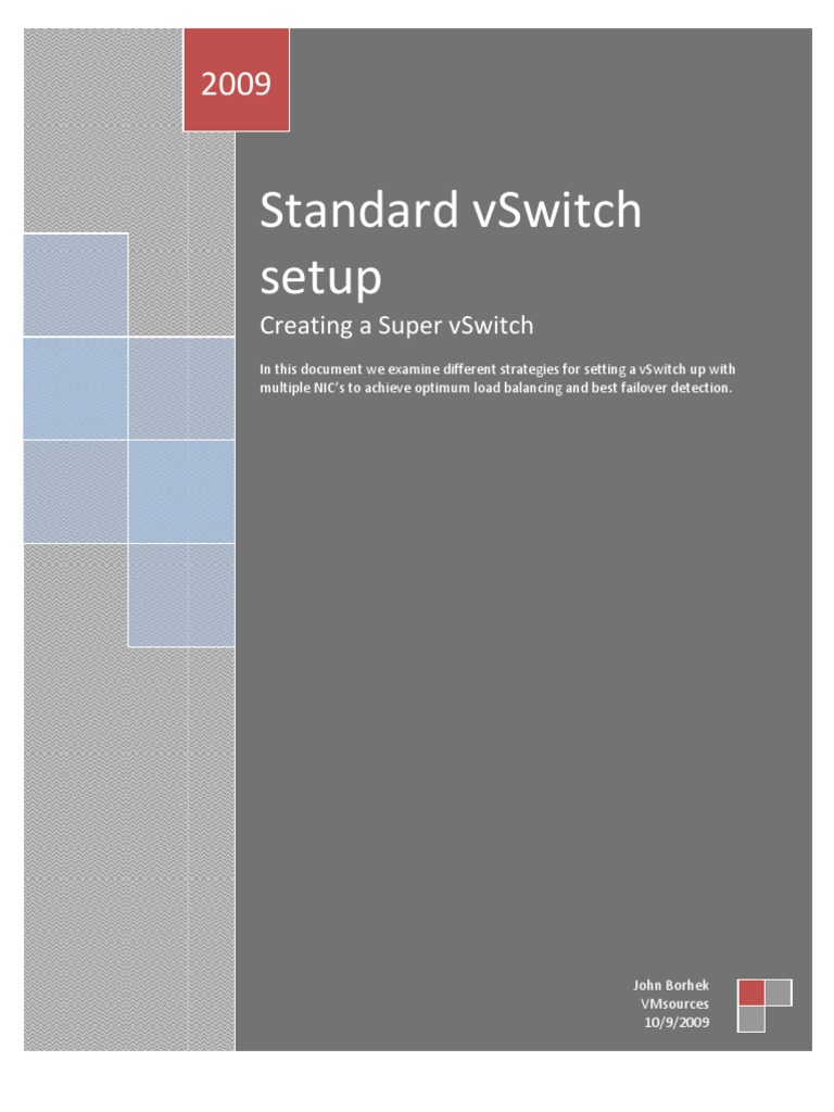 Standard Vswitch Setup Creating A Super Vswitch Pdf Network