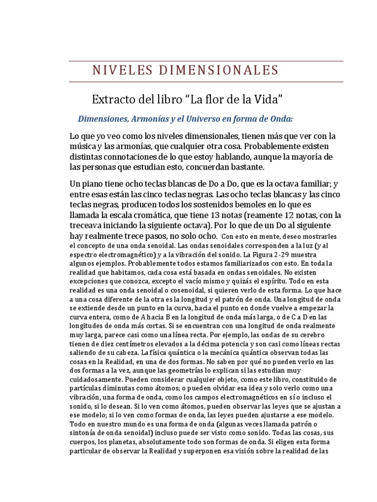 Niveles Dimensionales | PDF | Olas | Universo