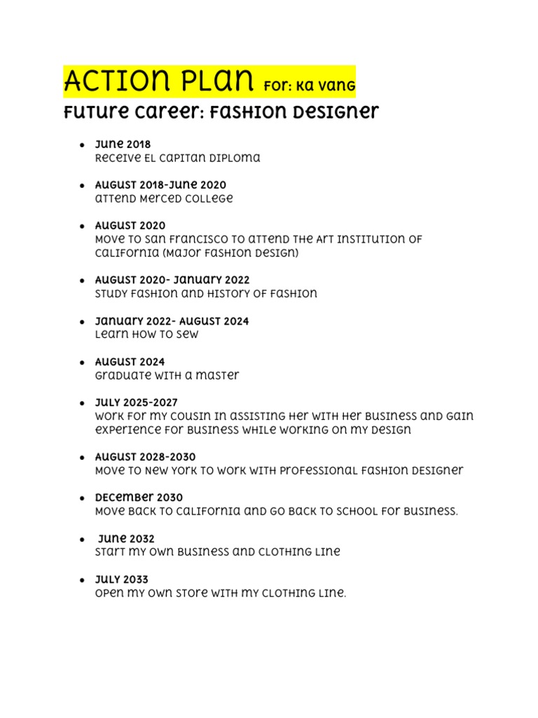 Action Plan | PDF | Clothing | Softlines (Retail)